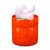 White Facial Tissue Colored Round Orange Box 3 Ply 40 Tissues