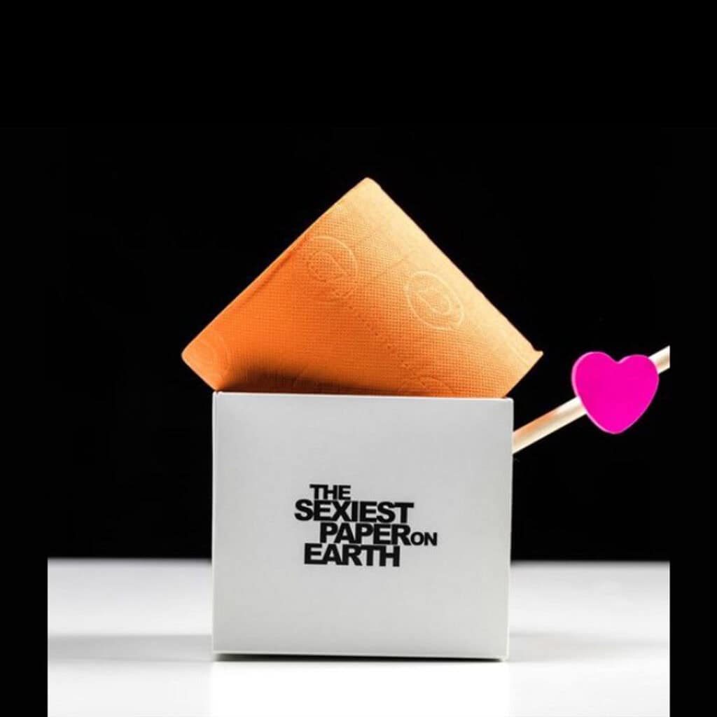 Orange Toilet Paper Gift Box | Renova | 3-Ply Roll