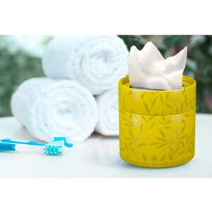 White Facial Tissue Colored Round Yellow Box 3 Ply 40 Tissues