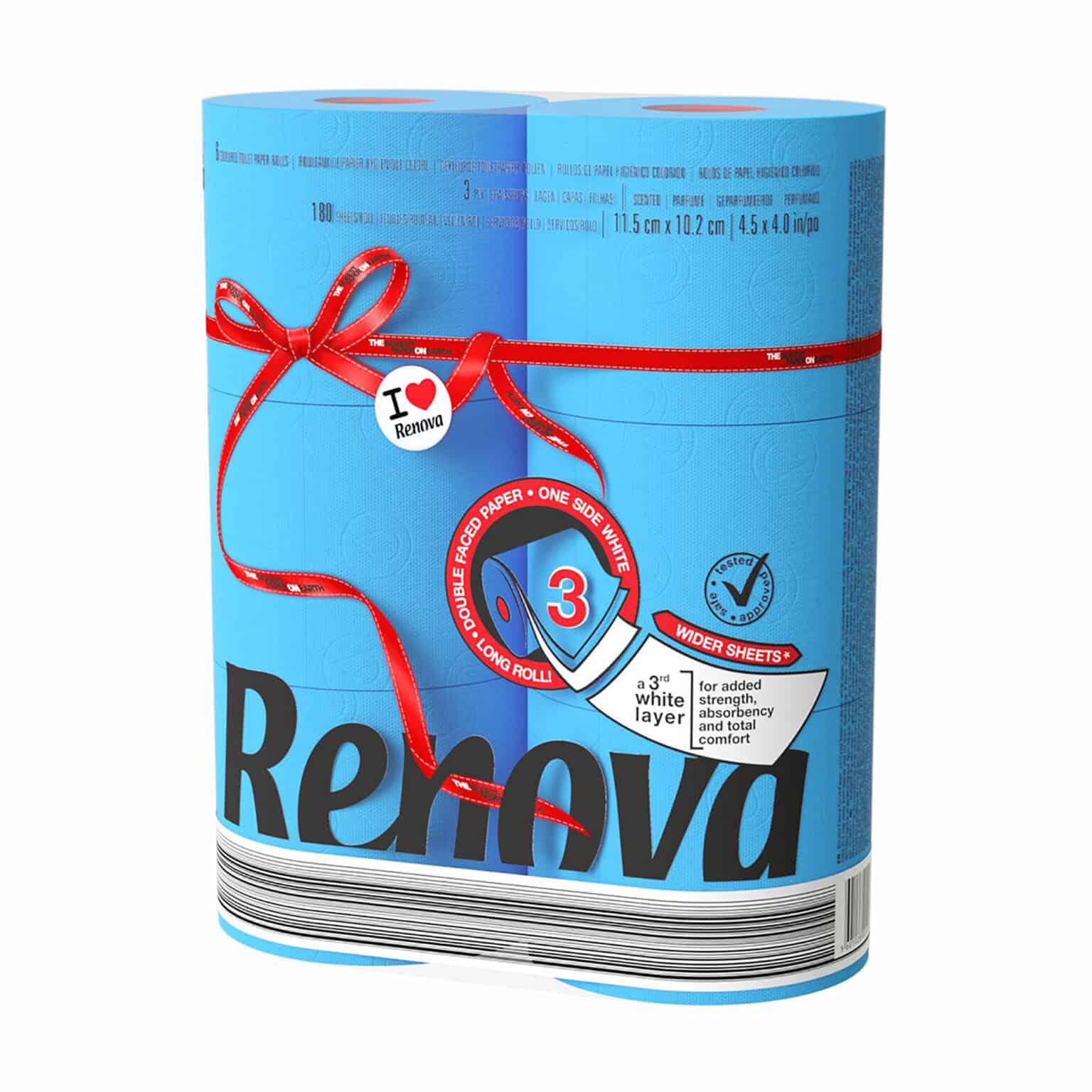 Orange Toilet Paper Jumbo Pack | Renova | 3-Ply Rolls