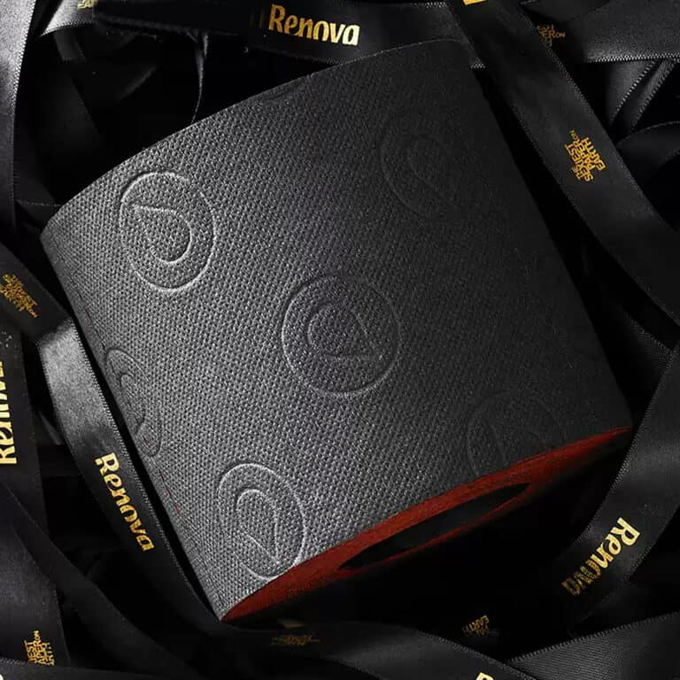Gift Box Toilet Paper Black and Red 1 Roll 4 Ply Limited Edition