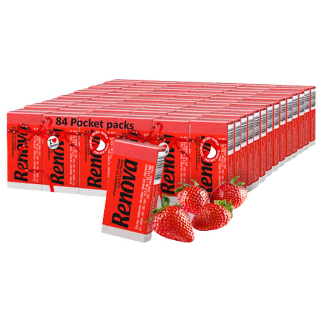 Red Pocket Tissue 84-Pack | Renova | 3-Ply